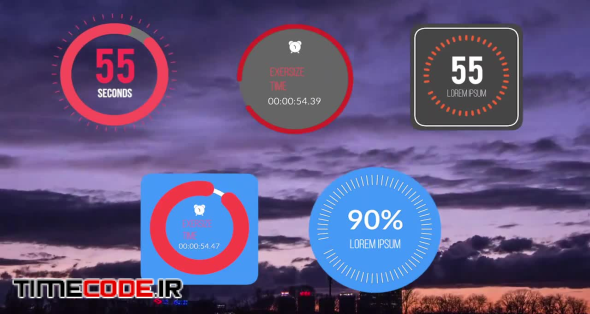 دانلود پروژه آماده پریمیر : تایمر Counter Timer Toolkit 871650 – تایم کد