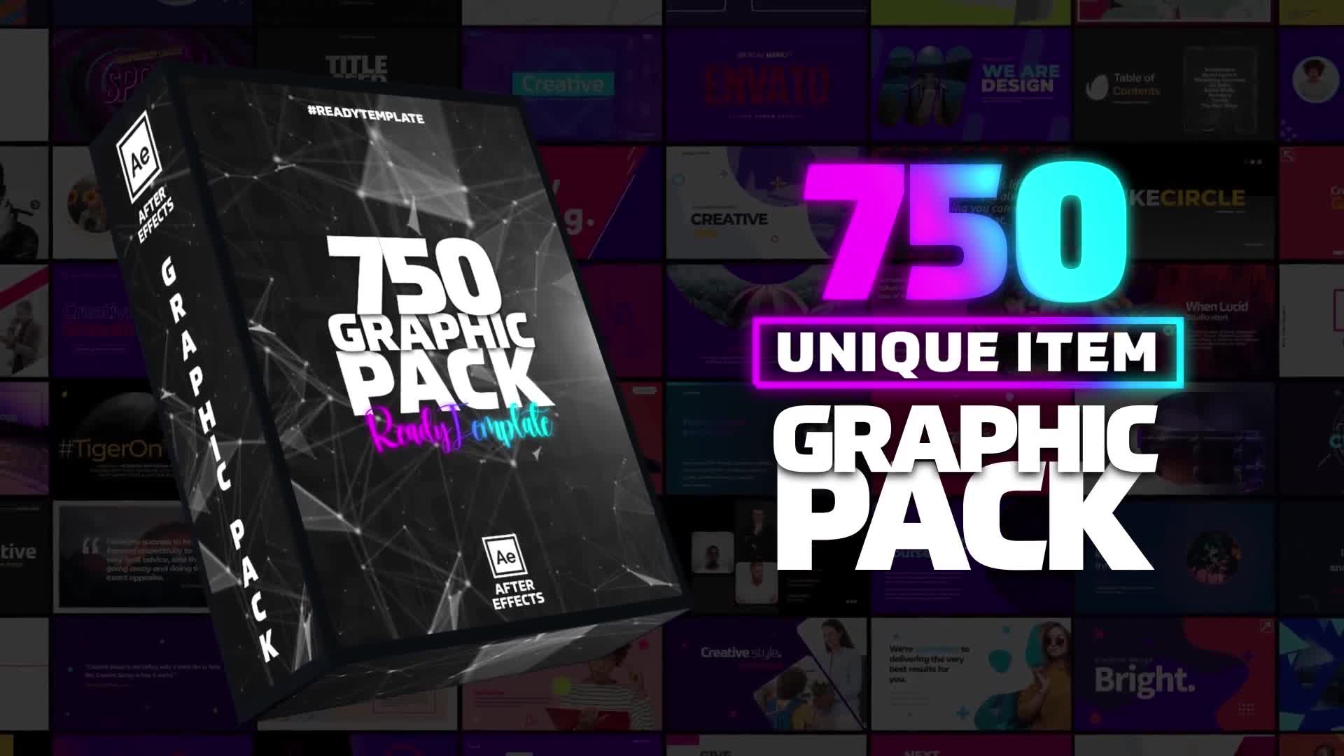 دانلود 750 موشن مخصوص افتر افکت Graphic Pack | GFX – تایم کد