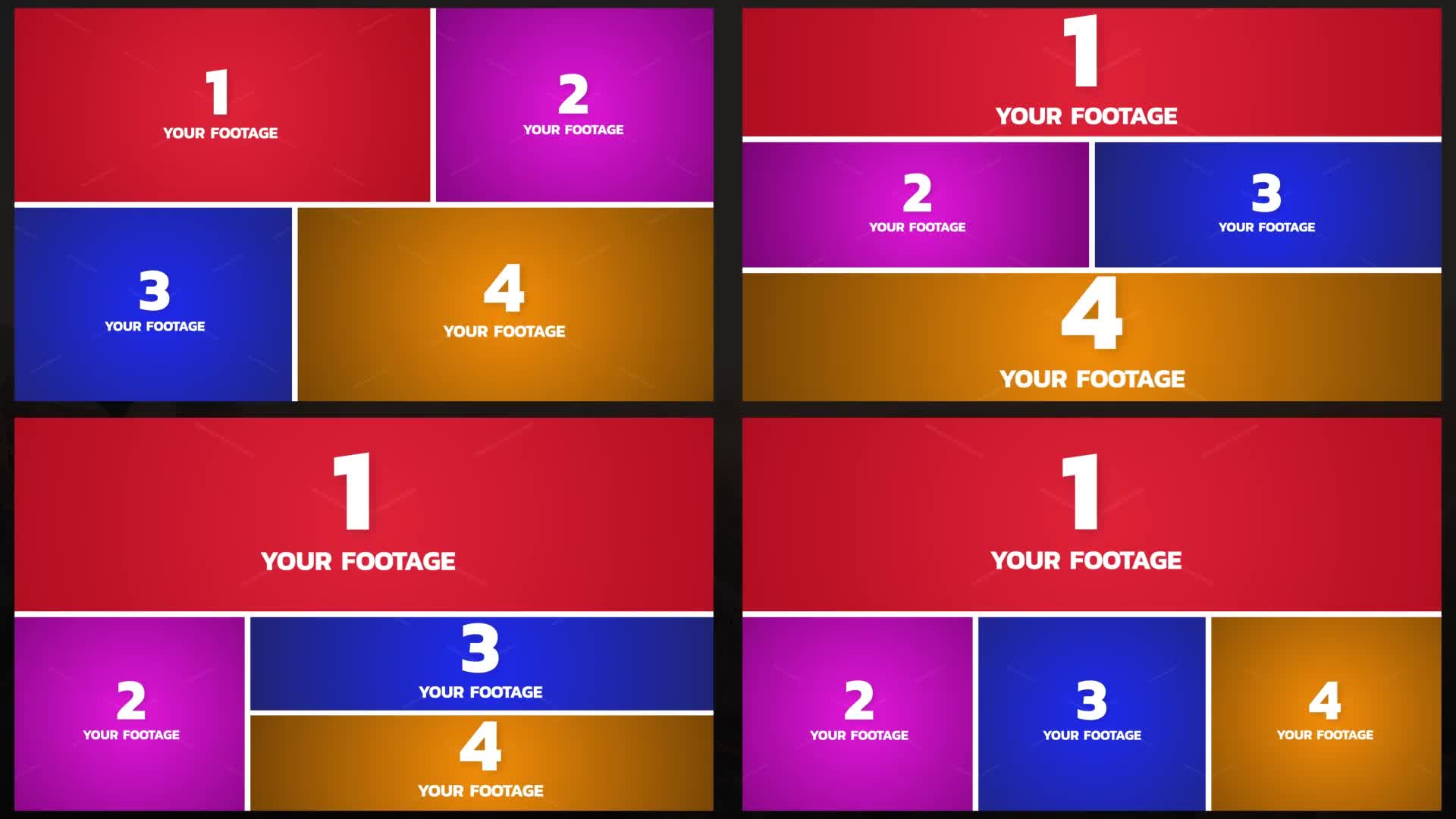 دانلود پروژه آماده افتر افکت : مولتی اسکرین Multi Screen Frames Library – تایم کد