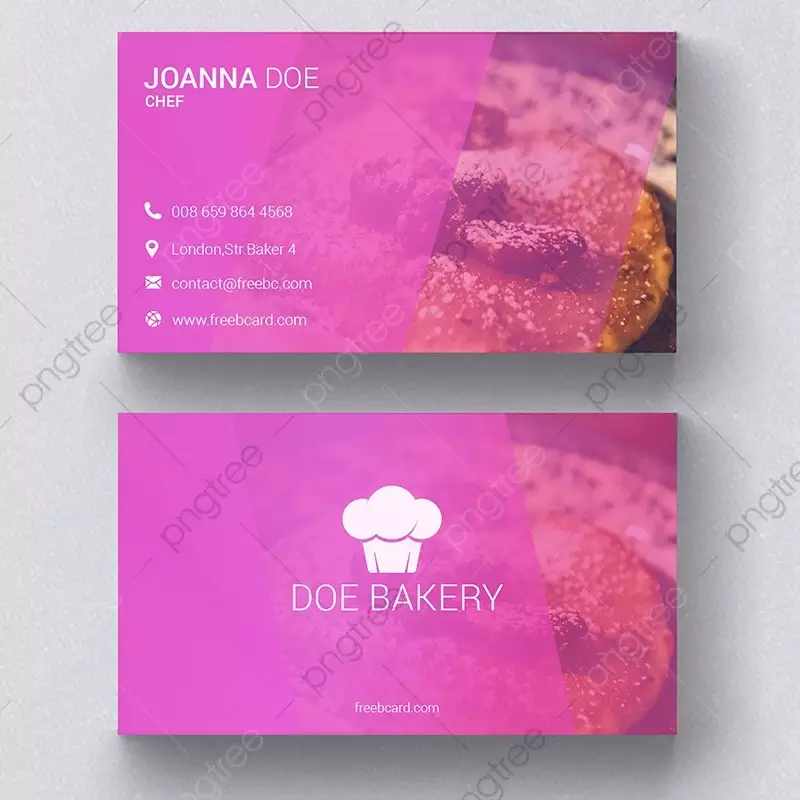 دانلود فایل لایه باز کارت ویزیت قنادی و شیرینی پزی Bakery Business Card ...