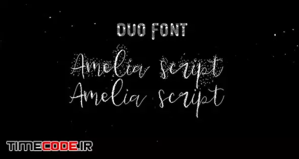 دانلود فونت انگلیسی دست نویس Amelia Duo Script – تایم کد