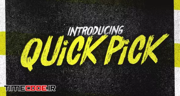 دانلود فونت انگلیسی قلمو Quick Pick Font – تایم کد