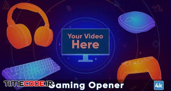 دانلود پروژه آماده افتر افکت : اینترو گیمینگ Gaming Opener – تایم کد