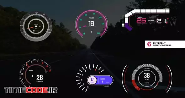 دانلود پروژه آماده افتر افکت : سرعت سنج Speedometer Pack Ver.2 34844 ...