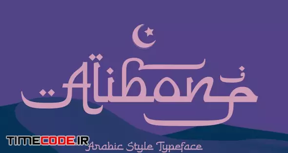 دانلود فونت انگلیسی به سبک عربی Alibon Arabic Typeface – تایم کد