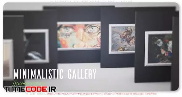 دانلود پروژه آماده افتر افکت : گالری عکس Minimalistic Gallery Presentation 21522 – تایم کد
