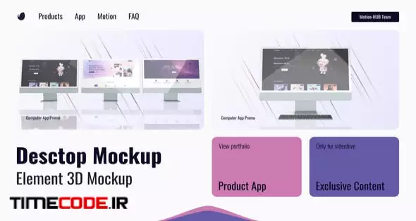 دانلود پپروژه آماده افتر افکت : معرفی وب سایت Desktop Promo Website ...