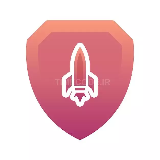 دانلود آیکون راکت و موشک Rocket Shield Logo Gradient Design Template ...