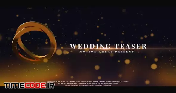 دانلود پروژه آماده افتر افکت : حلقه عروسی + موسیقی Wedding Teaser – تایم کد