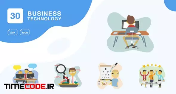 دانلود پروژه آماده افتر افکت : موشن گرافیک کار و تکنولوژی Business And ...