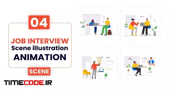 دانلود پروژه آماده افتر افکت : موشن گرافیک مصاحبه استخدام Job Interview ...