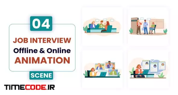 دانلود پروژه آماده افتر افکت : موشن گرافیک مصاحبه شغلی Job Interview ...