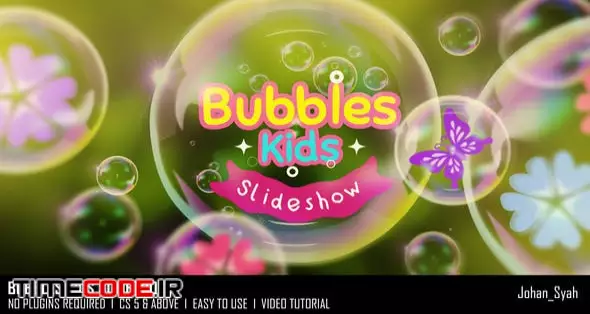 دانلود پروژه آماده افتر افکت : اسلایدشو کودک + موسیقی Bubbles Kids Slideshow 31366 – تایم کد