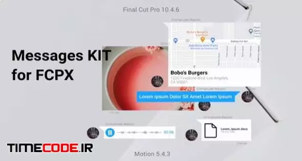 دانلود پروژه آماده فاینال کات پرو : ساخت و نمایش پیامک Text Messages KIT FCPX 42789 – تایم کد
