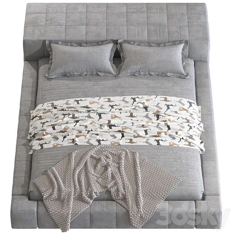 مدل سه بعدی : تخت خواب بونالدو BONALDO BEDS – تایم کد