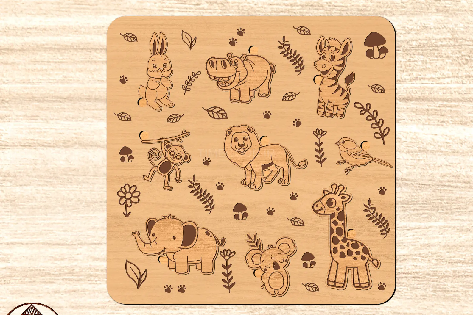 ۲۳ فایل برش لیزر پازل چوبی Bundle Puzzle Laser Cut File – تایم کد