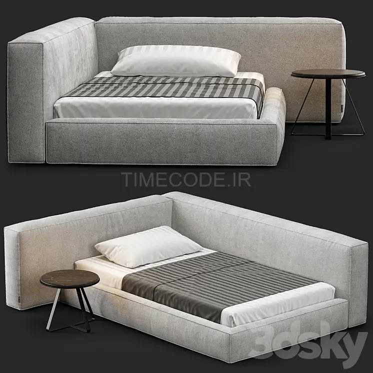 مدل سه بعدی : تخت کودک بوکا Boca Mini Bed – تایم کد