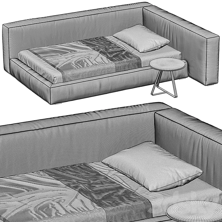مدل سه بعدی : تخت کودک بوکا Boca Mini Bed – تایم کد