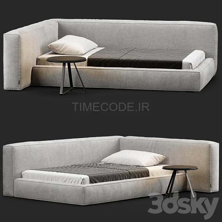 مدل سه بعدی : تخت کودک بوکا Boca Mini Bed – تایم کد