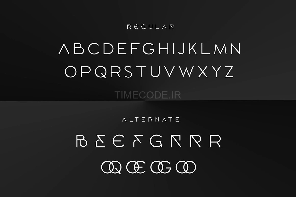 فونت انگلیسی مدرن Loqura – Sleek Futuristic Logo Font – تایم کد