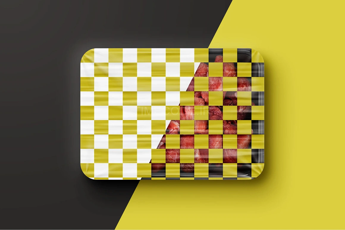 موکاپ بسته‌بندی گوشت گاو خام Raw Beef Package Mockup Set – تایم کد