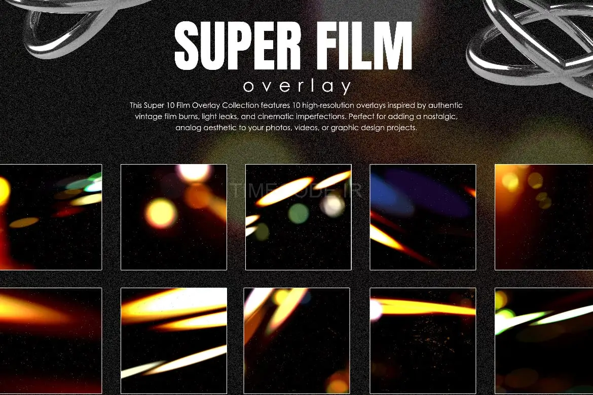 ۱۰ تکسچر فیلم سوپر Super 10 Film Overlay – تایم کد