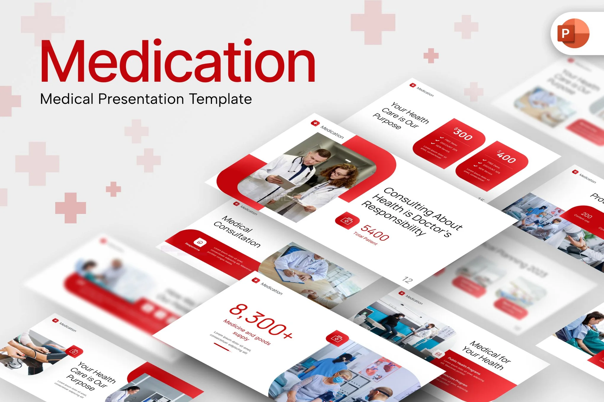 قالب پاورپوینت حرفه‌ای دارویی Medication Professional PowerPoint ...