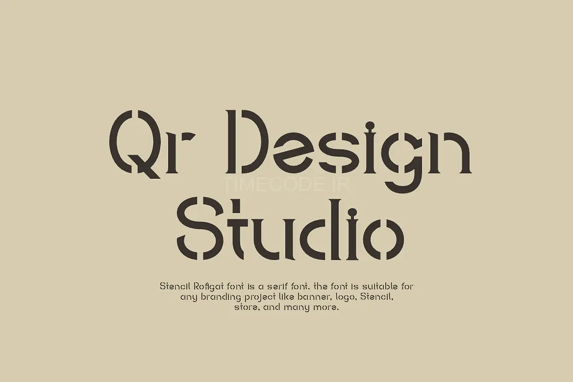 فونت انگلیسی ماشین تحریر Stencil Rofigat - Typewriter Font, A Serif ...