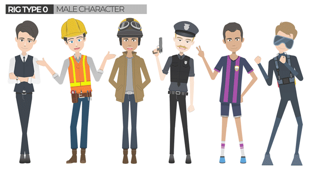 دانلود جعبه ابزار ساخت کاراکتر موشن گرافیک Turnaround Character Toolkit 22379360 – تایم کد