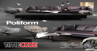 دانلود مدل آماده سه بعدی : مبلمان Poliform Set 04 180907042501 – تایم کد