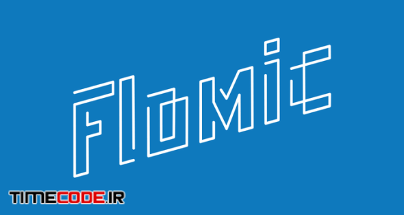 دانلود فونت انگلیسی تو خالی Flomic – تایم کد
