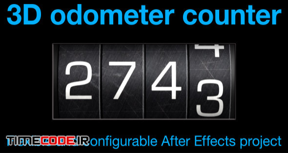 دانلود پروژه آماده افترافکت : کانتر شمارش اعداد Odometer Number Counter ...