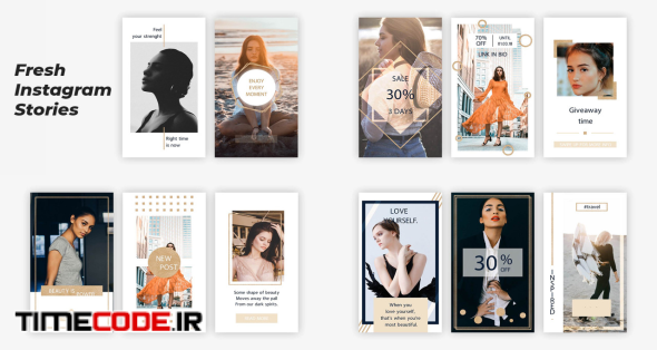دانلود پروژه آماده پریمیر : استوری اینستاگرام Fresh Instagram Stories ...