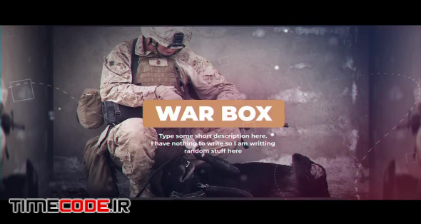 دانلود پروژه آماده افترافکت : اسلایدشو جنگ War Box 191663 – تایم کد
