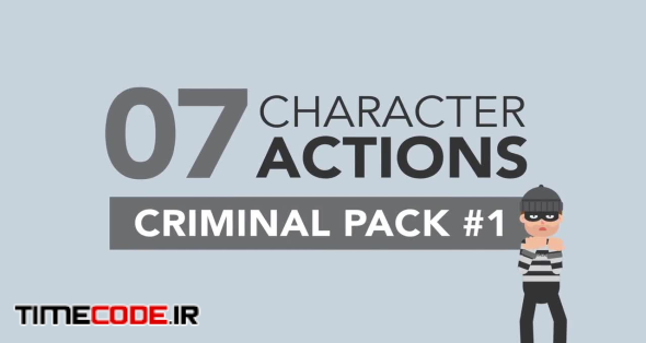 دانلود کاراکتر موشن گرافیک دزد و سارق Male Criminal Character Pack #1 ...