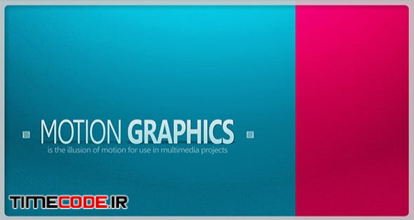 دانلود پروژه آماده موشن گرافیک افترافکت Motion Graphics – تایم کد