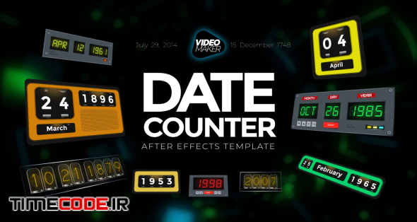 دانلود پروژه آماده افترافکت : کانتر و ثانیه شمار Date Counter 251242 ...