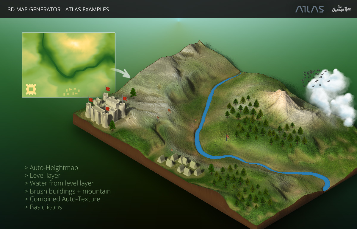 دانلود ابزار ساخت نقشه در فوتوشاپ D Map Generator Atlas From Heightmap ...