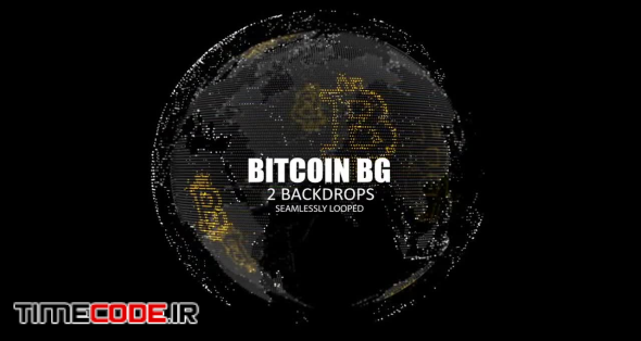 دانلود فوتیج موشن گرافیک بیت کوین Bitcoin Background 259536 تایم کد