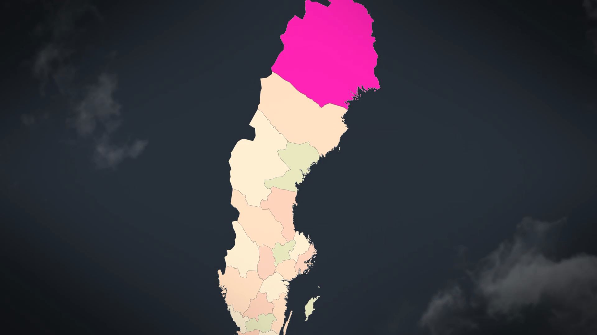 دانلود پروژه آماده افترافکت : نقشه سوئد Sweden Animated Map – تایم کد