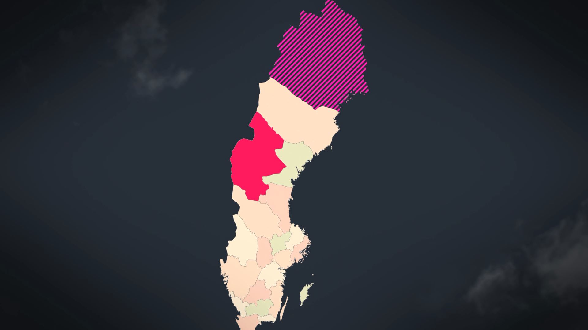 دانلود پروژه آماده افترافکت : نقشه سوئد Sweden Animated Map – تایم کد