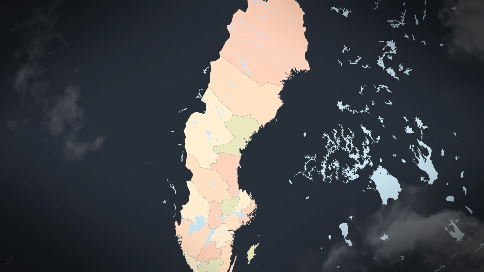 دانلود پروژه آماده افترافکت : نقشه سوئد Sweden Animated Map – تایم کد
