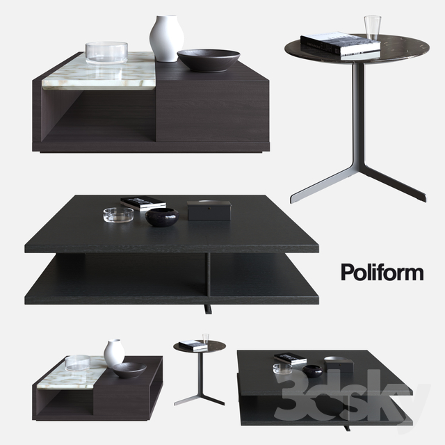 دانلود مدل آماده سه بعدی : میز POLIFORM COFFEE TABLES BRISTOL & CLASS ...