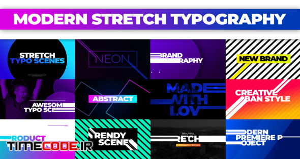 دانلود پروژه آماده پریمیر : تایپوگرافی Modern Stretch Typography 327471 ...