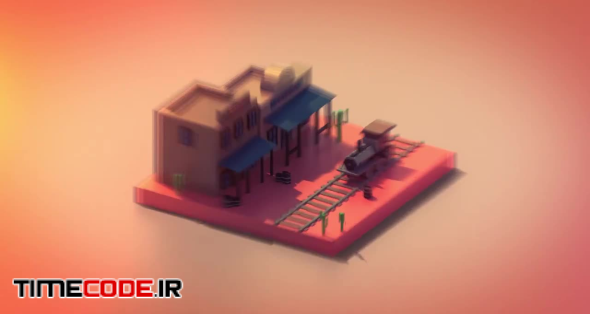 دانلود پروژه آماده افترافکت : لوگو انیمیشن وسترن Western Isometric Logo – تایم کد