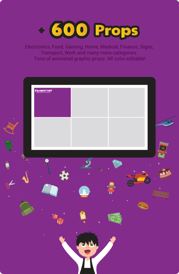 دانلود جعبه ابزار کاراکتر موشن گرافیک FrameStory I Explainer Character Animation Toolkit With ...