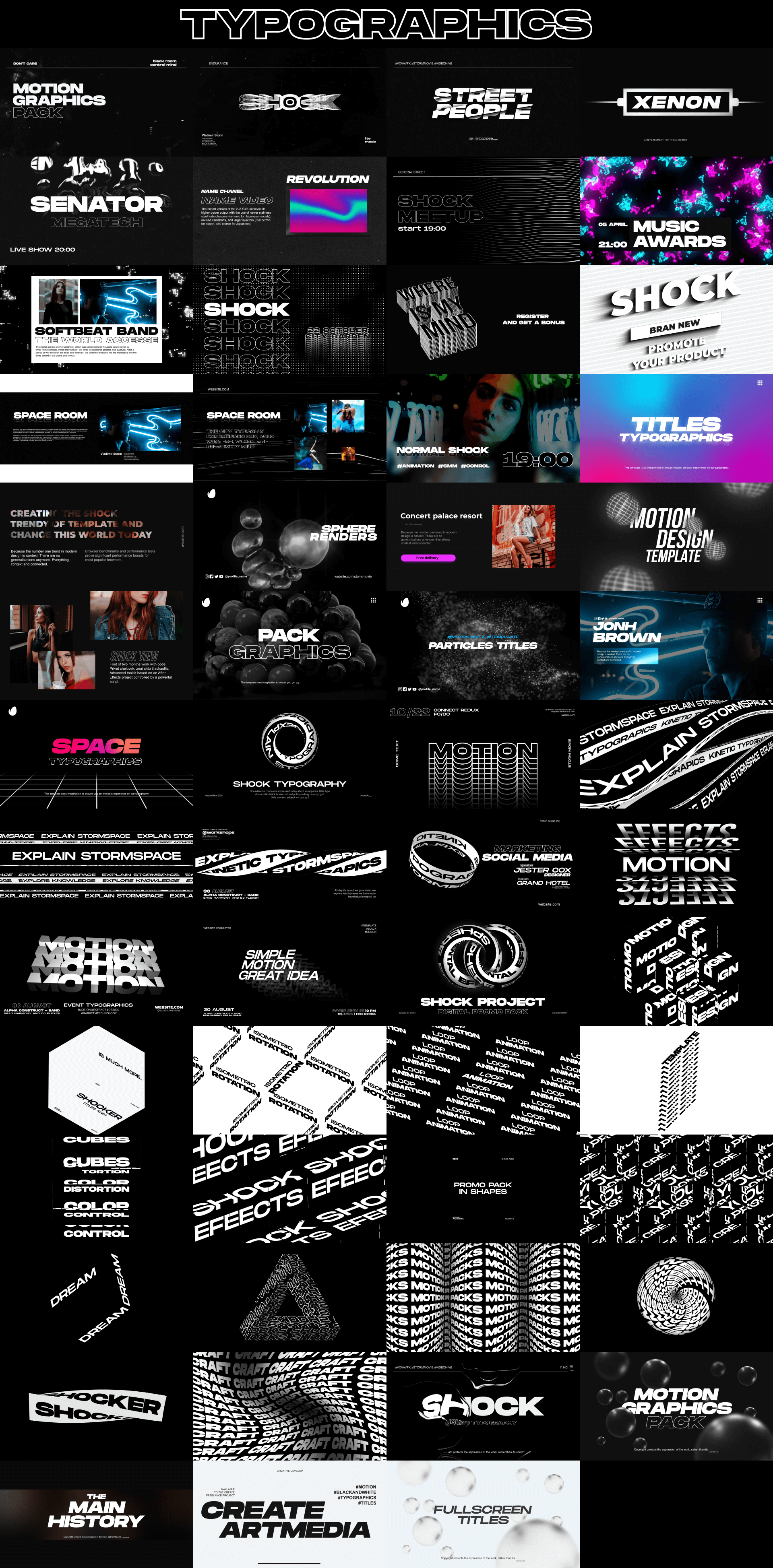 دانلود پروژه آماده افترافکت : پک موشن گرافیک Shock | Motion Graphics ...