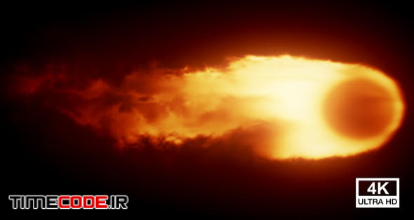 دانلود فوتیج توپ آتشین Fireball 4K – تایم کد