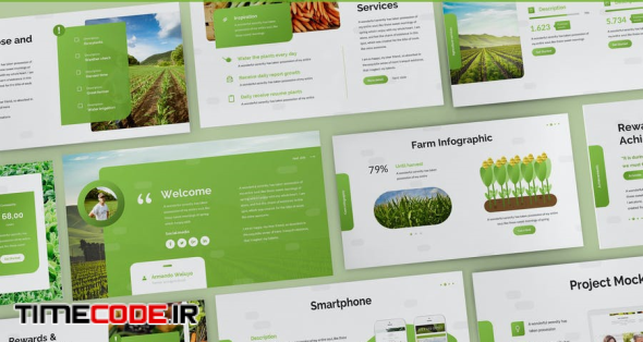 دانلود تم پاورپوینت کشاورزی Tirisia Agriculture Powerpoint Template